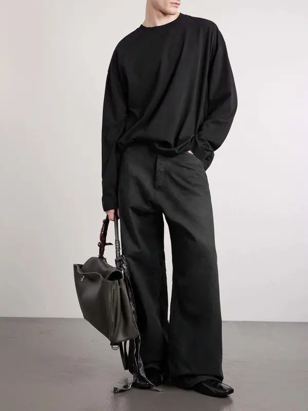 Balenciaga Wide-leg Jeans - Black