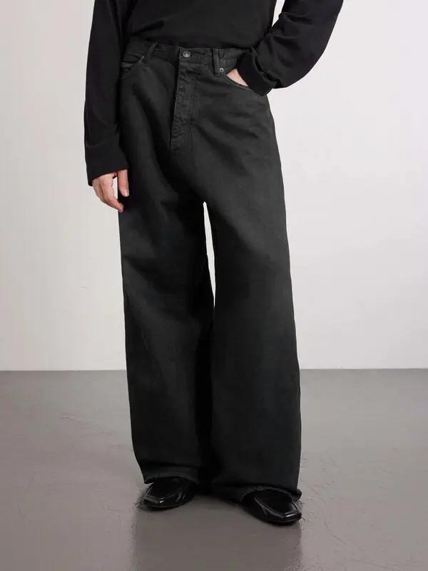 Balenciaga Wide-leg Jeans - Black