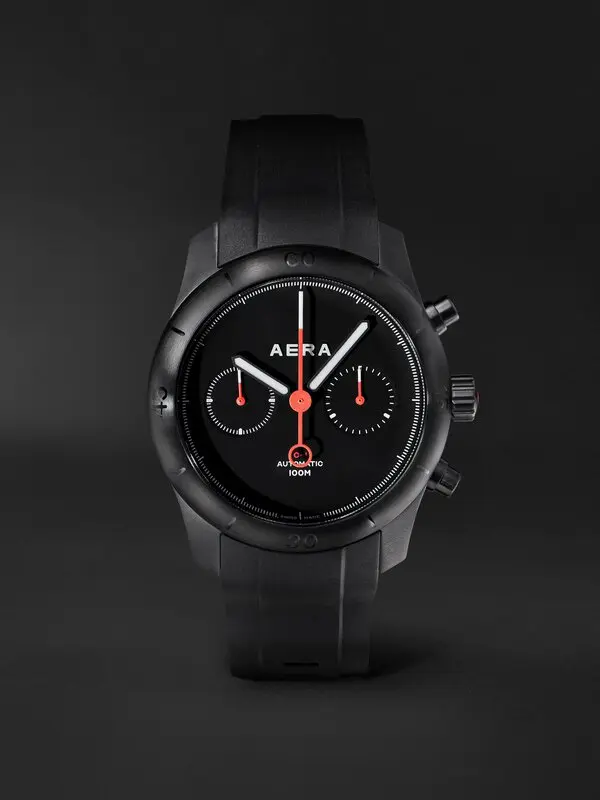 Aera C-1 Chrono Automatic Chronograph 42mm Watch - Black