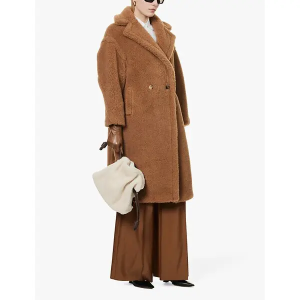 Max Mara Teddy Alpaca Wool-blend Coat - Camel