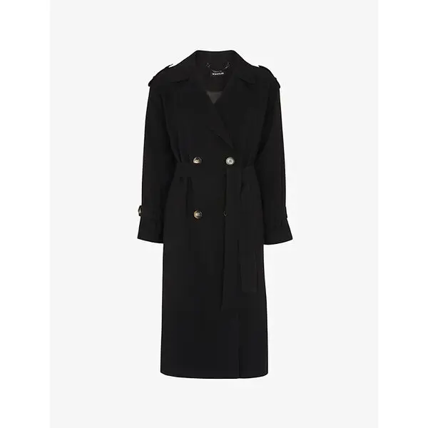 Whistles Riley Belted Woven Trench Coat