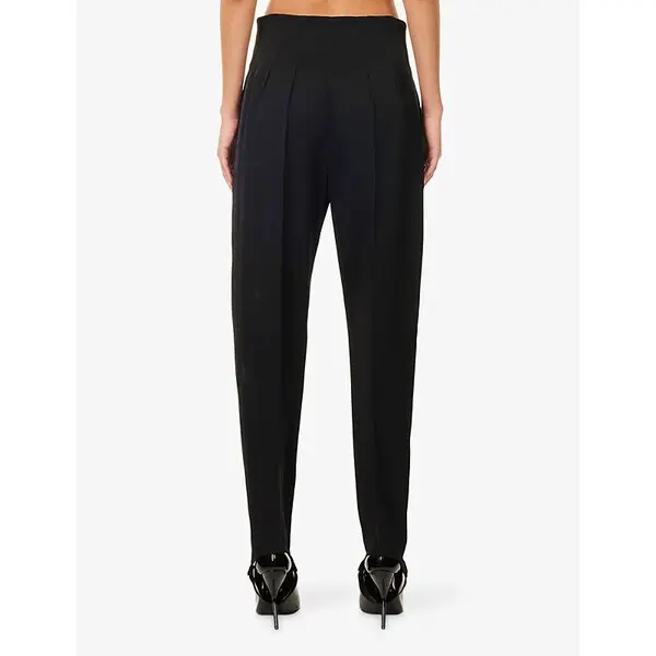 MUGLER Satin-stripe Stirrup Wool Trousers