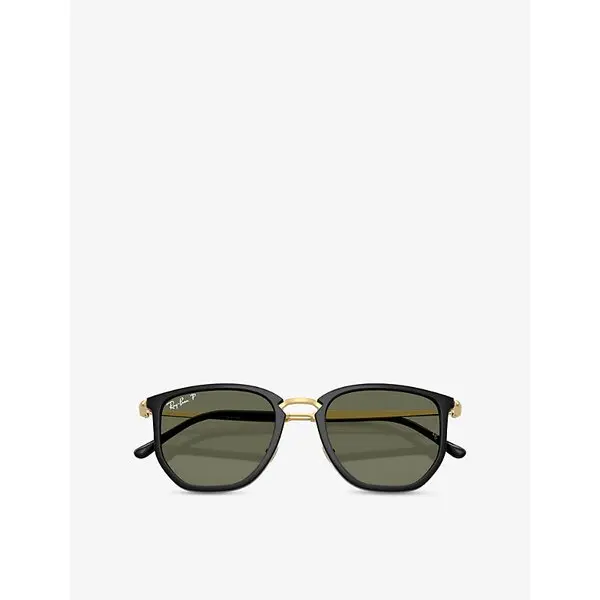 Ray-ban Irregular Frame Nylon Sunglasses - Black