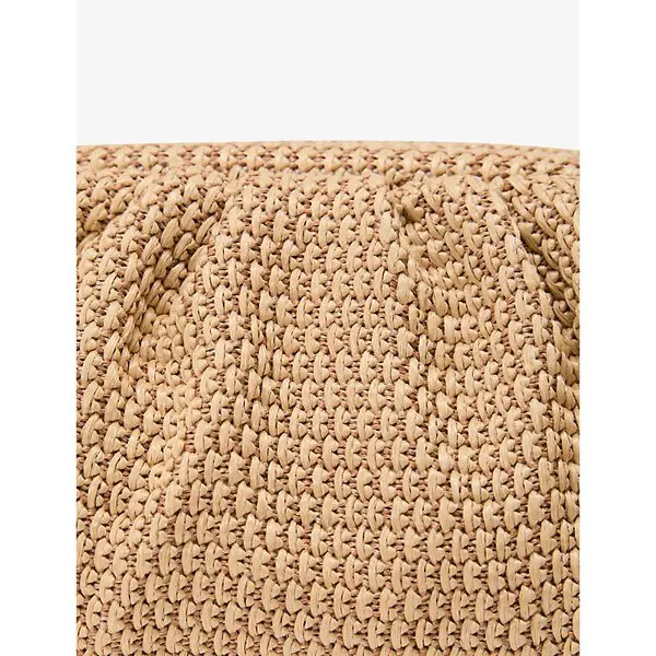 REISS Gia Raffia-effect Clutch Bag