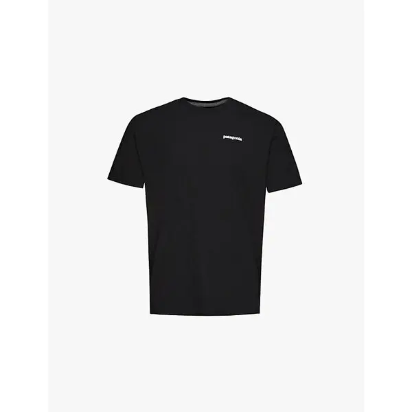 Patagonia Logo-print Cotton-blend T-shirt - Black
