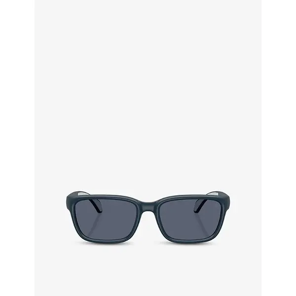 Moncler Rectangle-frame Plastic Sunglasses - Blue