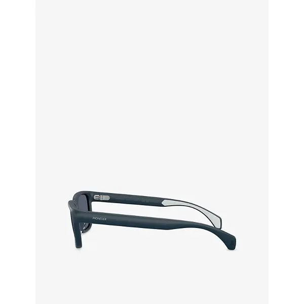 Moncler Rectangle-frame Plastic Sunglasses - Blue