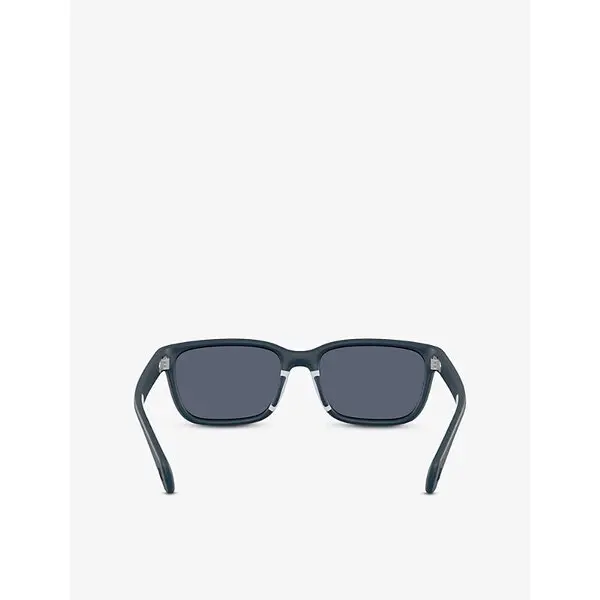 Moncler Rectangle-frame Plastic Sunglasses - Blue