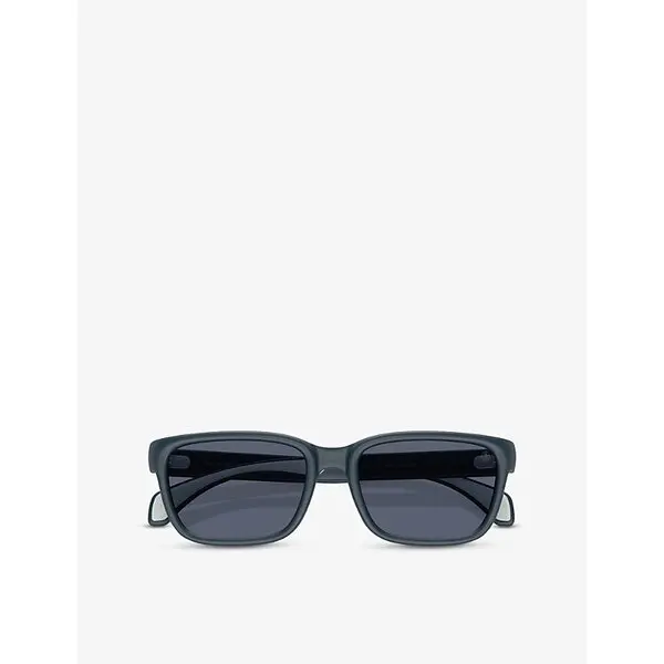 Moncler Rectangle-frame Plastic Sunglasses - Blue