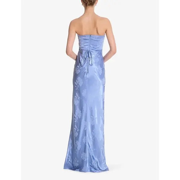 OMNES Amdra Strapless Woven Maxi Dress - Blue