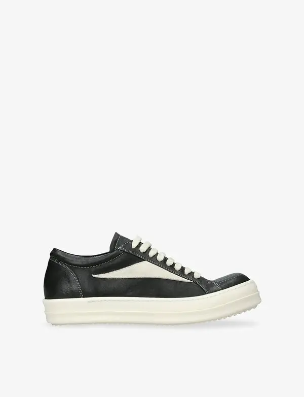 Rick Owens Vintage Low Leather Trainers - Blk/white