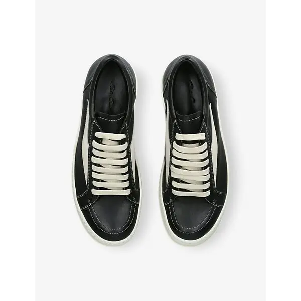 Rick Owens Vintage Low Leather Trainers - Blk/white