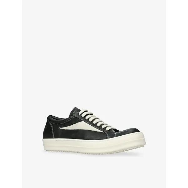 Rick Owens Vintage Low Leather Trainers - Blk/white
