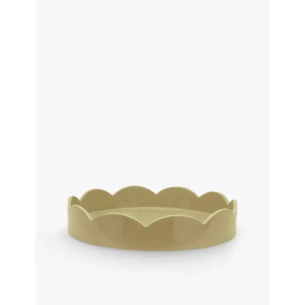 ADDISON ROSS LONDON Scallop Lacquered Tray 21.5cm - Blue