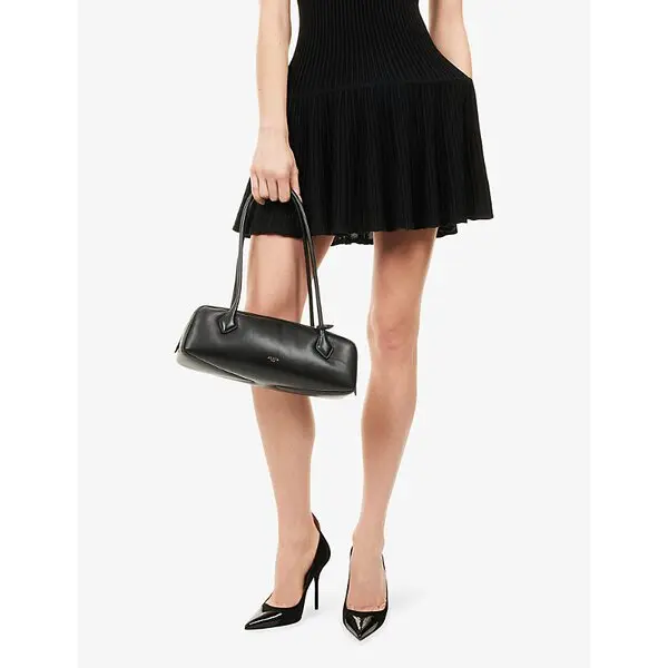 Alaïa Teckel Medium Leather Shoulder Bag - Noir