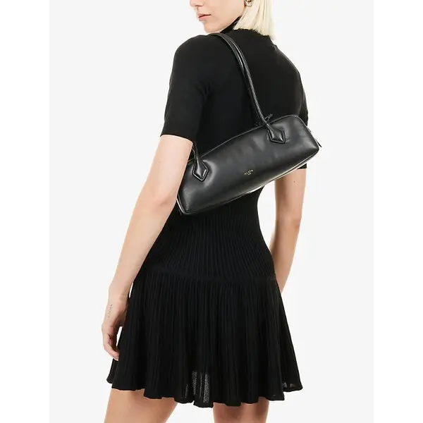 Alaïa Teckel Medium Leather Shoulder Bag - Noir