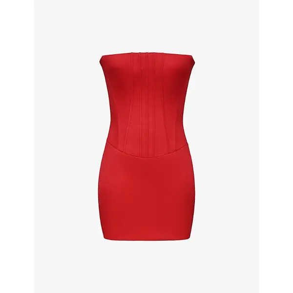 House Of Cb Laila Strapless Mini Dress - Red