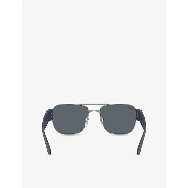 Ray-ban Square-frame Metal Sunglasses - Silver