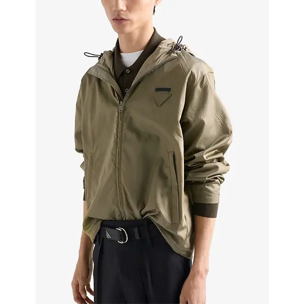 Prada Re-nylon Branded Shell Jacket