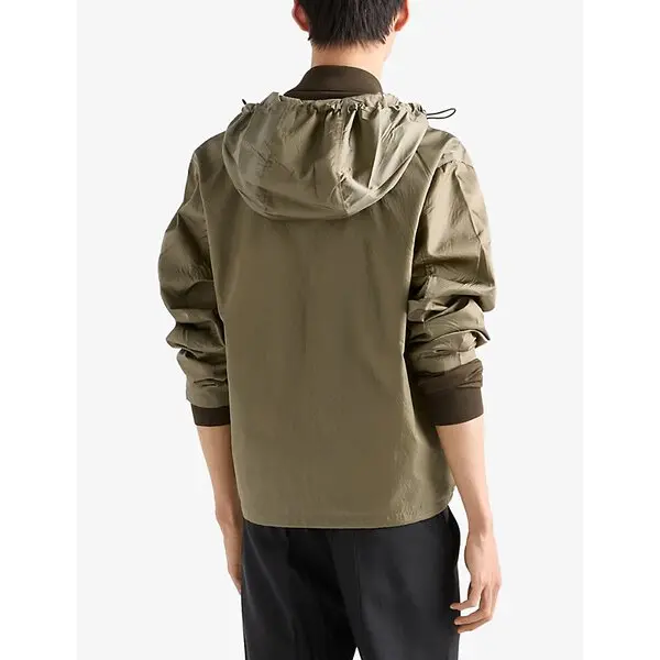 Prada Re-nylon Branded Shell Jacket