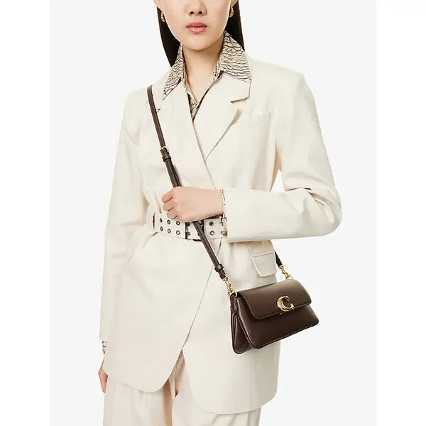 COACH Jet Leather Shoulder Bag