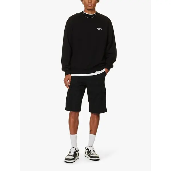 REPRESENT Owners' Club Graphic-print Cotton-jersey Sweatshirt - Black