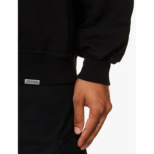 REPRESENT Owners' Club Graphic-print Cotton-jersey Sweatshirt - Black