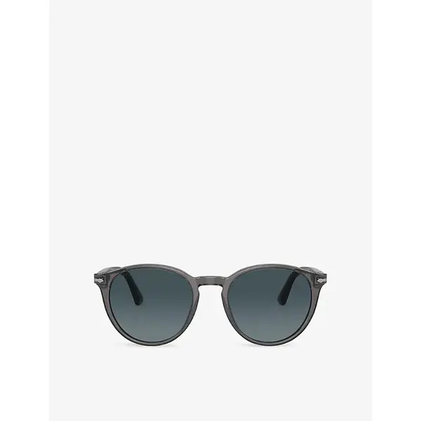 Persol Round-frame Acetate Sunglasses - Grey
