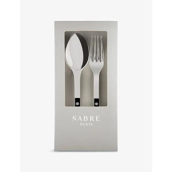 SABRE Bistrot Two-piece Stainless-steel Serving Set - Black