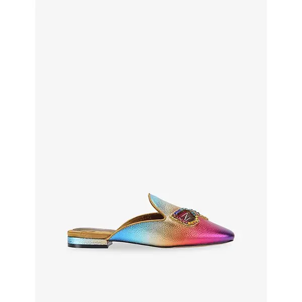 Kurt Geiger Embroidered Leather Mules