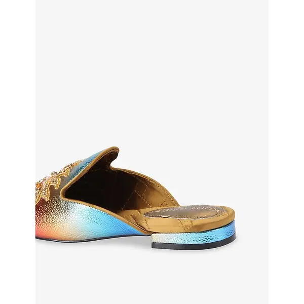 Kurt Geiger Embroidered Leather Mules