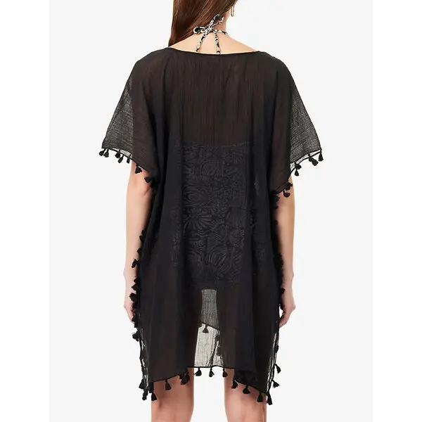 Seafolly Amnesia Cotton Kaftan - Black