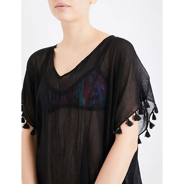 Seafolly Amnesia Cotton Kaftan - Black