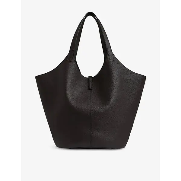 REISS Lyra Leather And Suede Tote Bag