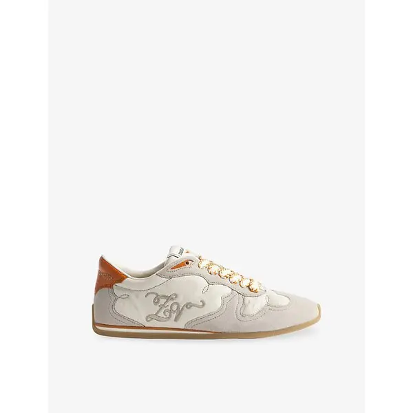 Zadig&Voltaire Dance Leather And Suede Trainers - Ice