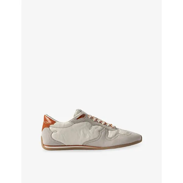 Zadig&Voltaire Dance Leather And Suede Trainers - Ice