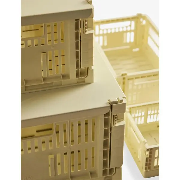 HAY Stackable Small Crate - Light Yellow