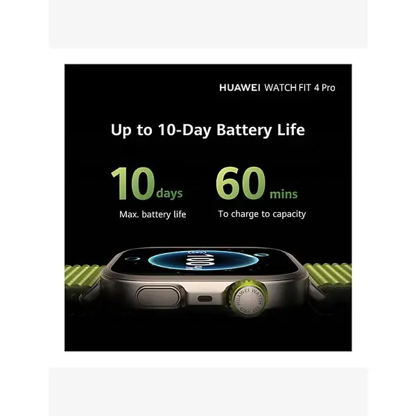 HUAWEI Watch Fit 4 Pro Sapphire Glass, Titanium Bezel, And Aviation-grade Aluminum - Blue
