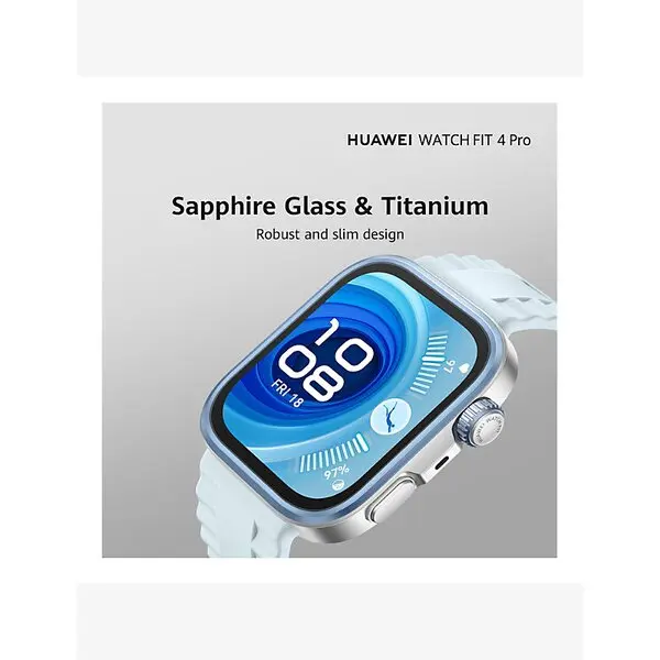 HUAWEI Watch Fit 4 Pro Sapphire Glass, Titanium Bezel, And Aviation-grade Aluminum - Blue
