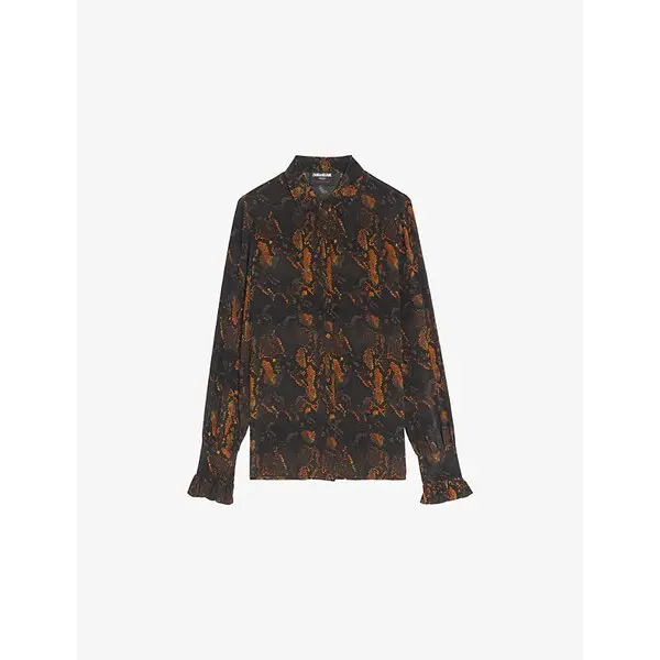 Zadig&Voltaire Thely Animal-print Silk Shirt