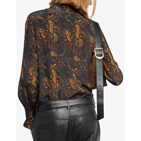 Zadig&Voltaire Thely Animal-print Silk Shirt
