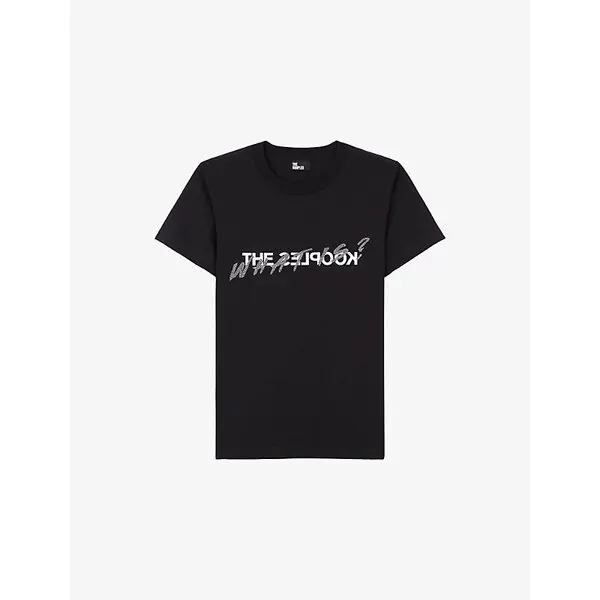 The Kooples Logo-print Cotton T-shirt - Bla01