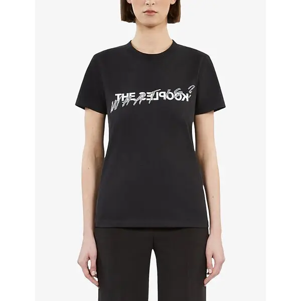 The Kooples Logo-print Cotton T-shirt - Bla01