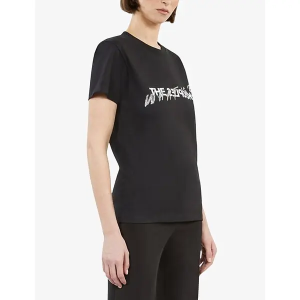 The Kooples Logo-print Cotton T-shirt - Bla01