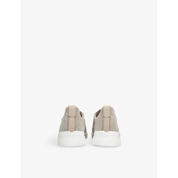 Zegna X3 Triple Stitch Woven Low-top Trainers - Grey/light