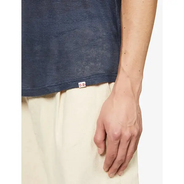 Orlebar Brown Ob-t Regular-fit Linen T-shirt - Navy