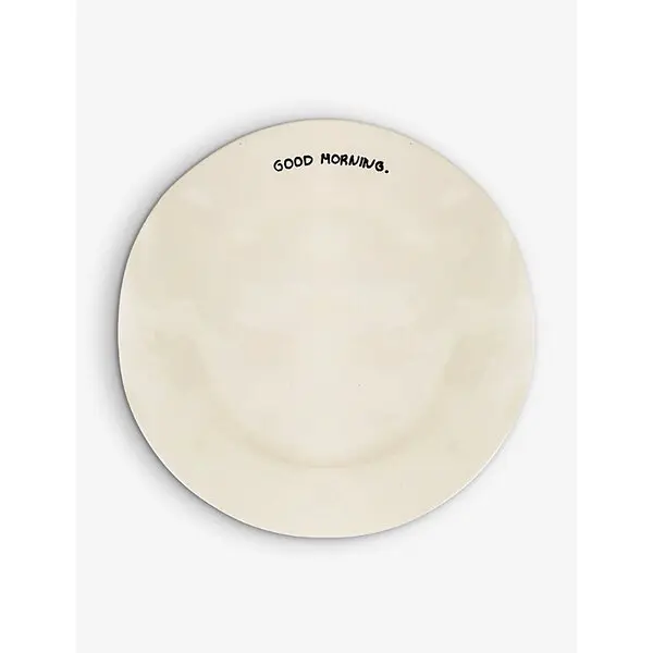 ANNA + NINA Good Morning Ceramic Breakfast Plate 22cm - White