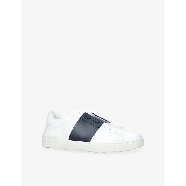 Valentino Garavani Leather Open Trainers - White/navy