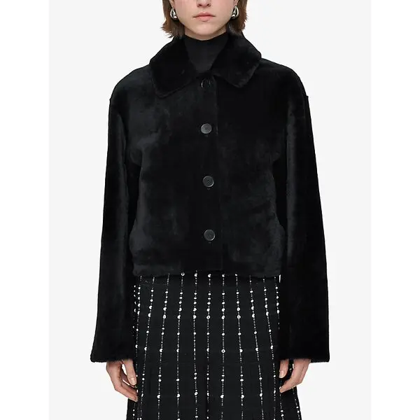 JOSEPH Alloway Reversible Leather And Shearling Jacket