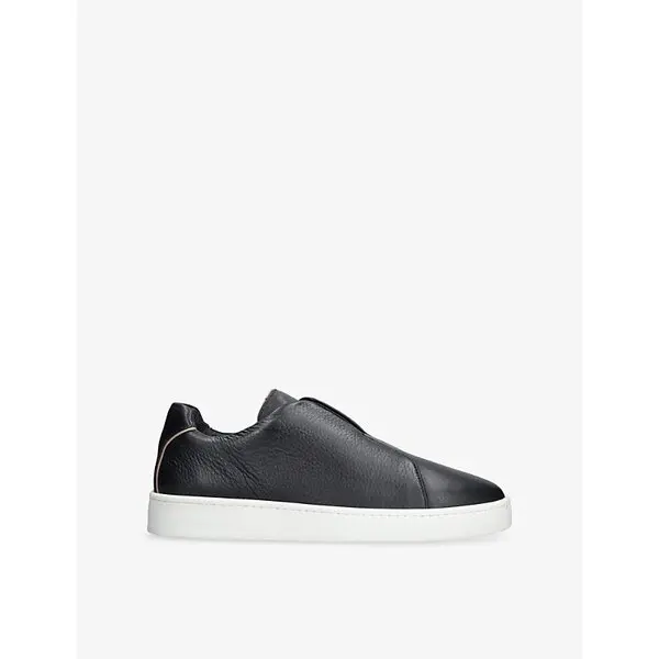 AURELIEN Aurélien Leather Trainers - Navy